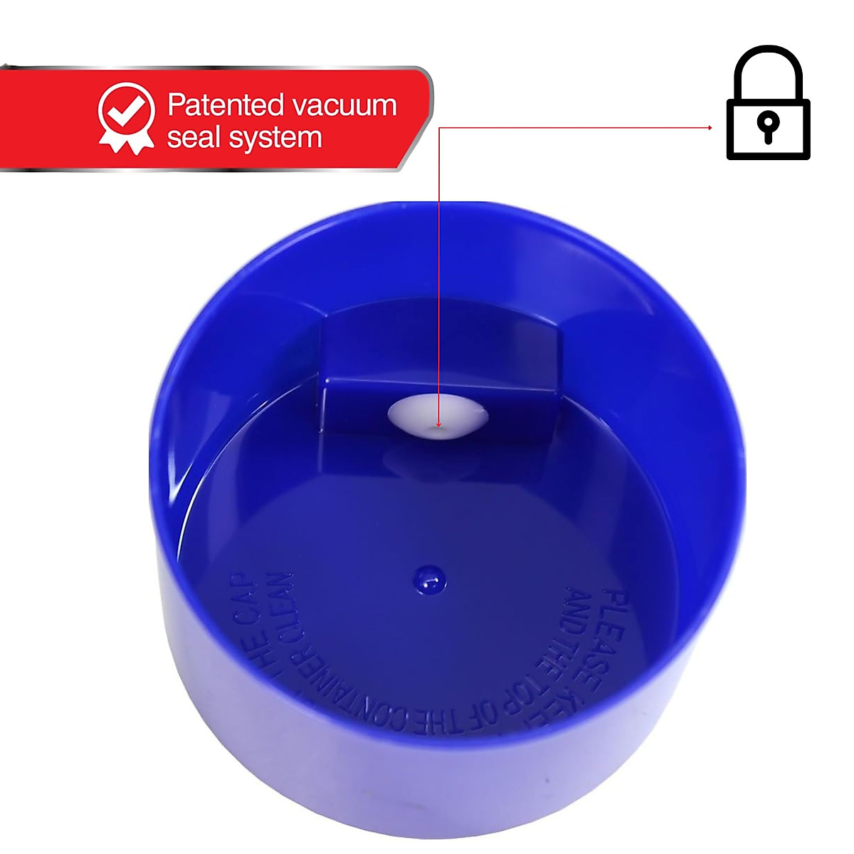 Tightvac - 1/2 oz to 3 Ounce Airtight Multi-Use Vacuum Seal Portable Storage Container for Dry Goods, Food, and Herbs - Blue Cap & Clear Body