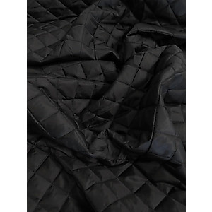 Quilted Polyester Batting Fabric - Black - 58"/60" Width Sold by The Yard