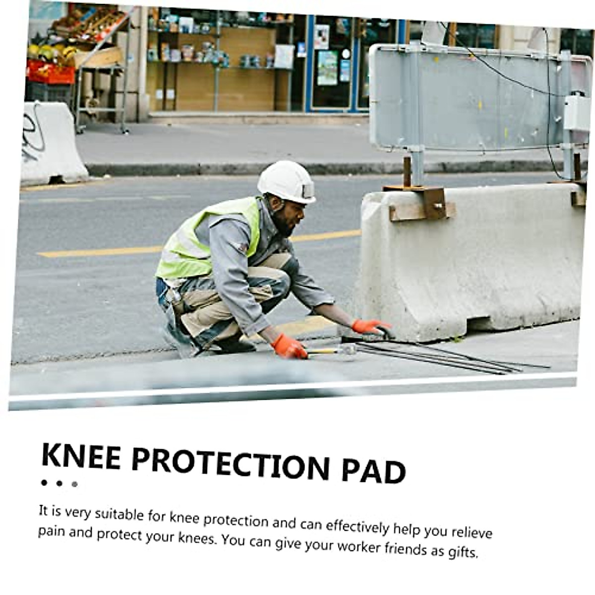 Vaguelly 2 Pairs Knee Pads Gel Knee Pads for Men Lightweight Work Pants Mens Lightweight Cargo Pants Work Supply Household Work Kneepads Thick Straps Household Garden Kneepad Man Adjustable