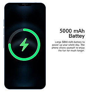 QIMHAI 6.7Inch ip14pro Unlocked Cell Phone Android Phones 2GB RAM+16GB ROM Full Screen Straight Talk Phone Dual Sim Boost Mobile Phones Smart Phones Unlocked New for Android10.0 (Black)