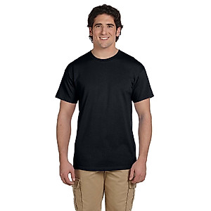 Fruit Of The Loom Men's Heavy Cotton T-Shirt, Black, Large