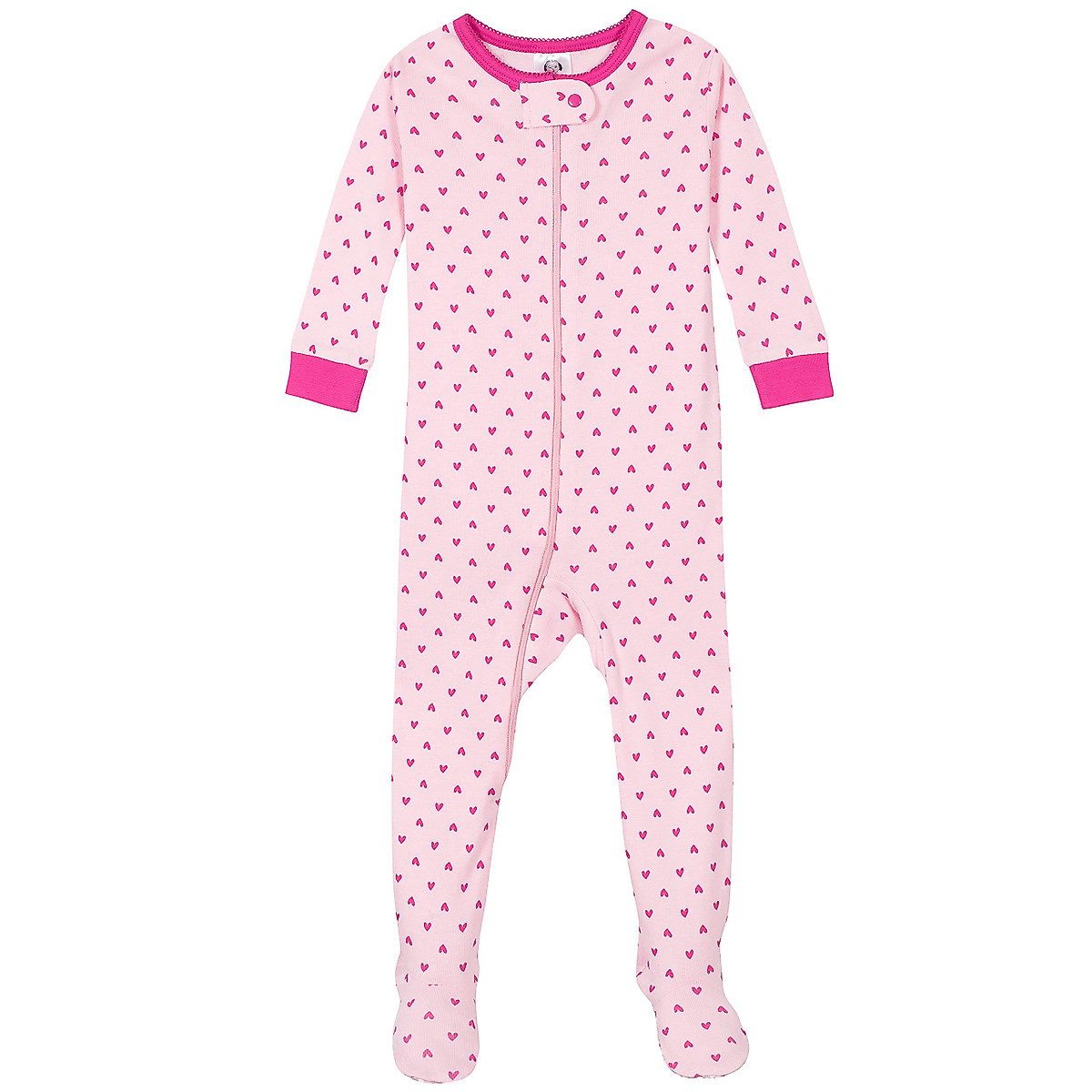 Gerber Baby Girls' 2-Pack Footed Pajamas, Rainbows Pink, 18 Months