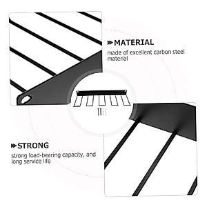ABOOFAN Carbon Steel Storage Rack Garage Storage Rack Carbon Steel Tool Holder Black Wall Hanging Rack