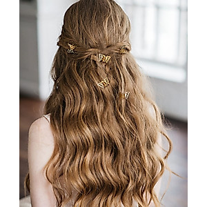 Wecoe 30 Pcs Small Butterfly Hair Accessories: Tiny Mini Claw Clips in Rose Gold, Silver, Black Metal - Cute Decorative Hair Clips for Kids, Toddlers, Women - Christmas Gift