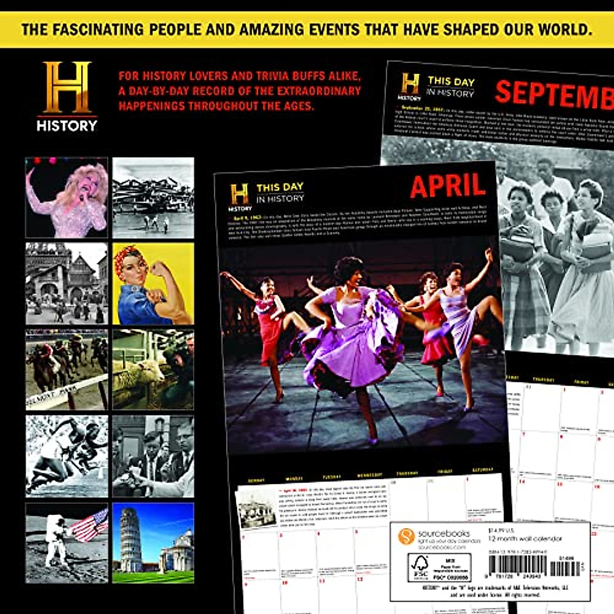 2023 History Channel This Day in History Wall Calendar: 365 Remarkable People, Extraordinary Events and Fascinating Facts (Hanging Monthly Photography Calendar & Gift)