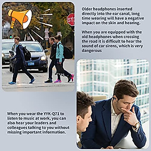 Open Ear Bone Conduction Headphones True Air Conduction Bluetooth 5.3 Wireless Bluetooth with Digital Display Charging,IPX7 Waterproof Earphones Sport, Clip-on Earphones, for Running, Walking, Workout