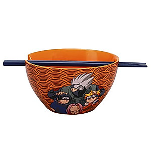 Bioworld Naruto Anime Heroes 20 oz Ramen Bowl With Chopsticks