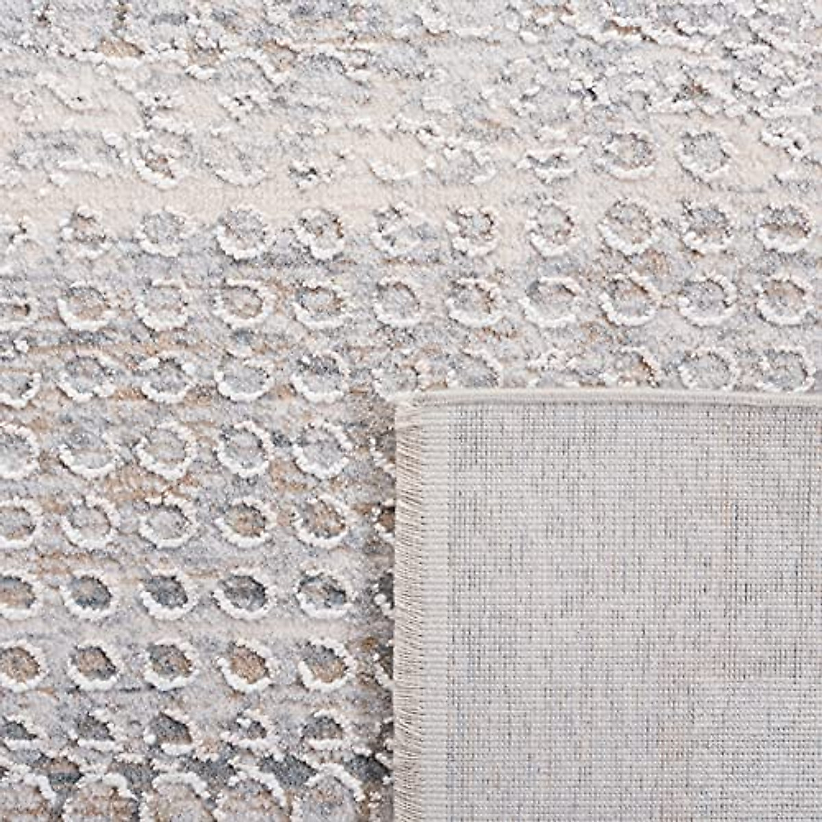 Safavieh Marmara Collection 8'0" x 10'1" Grey/Beige Blue MRM300F Modern Contemporary Area Rug