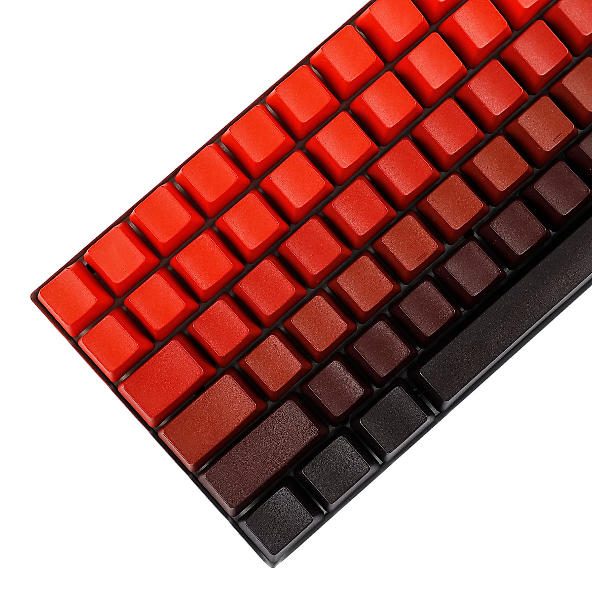 YMDK 124 Keys ANSI ISO Dyed Red Gradient PBT OEM Profile Keycap for 104 87 61 64 68 84 96 MX Switches Mechanical Gaming Keyboard (Red Gradient)