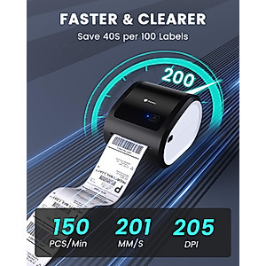 Phomemo Shipping Label Printer Bluetooth Thermal Label Printer - Wireless Bluetooth Printer Compatible with Phone&PAD&PC, Built-in Label Holder 4x6 Printer for Amazon, Shopify, Etsy,USPS,Ebay,Temu etc