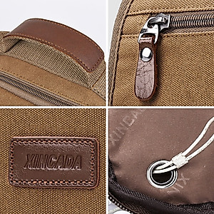 XINCADA Mens Bag Messenger Canvas Shoulder Bags Travel Man Purse Crossbody for Work Business
