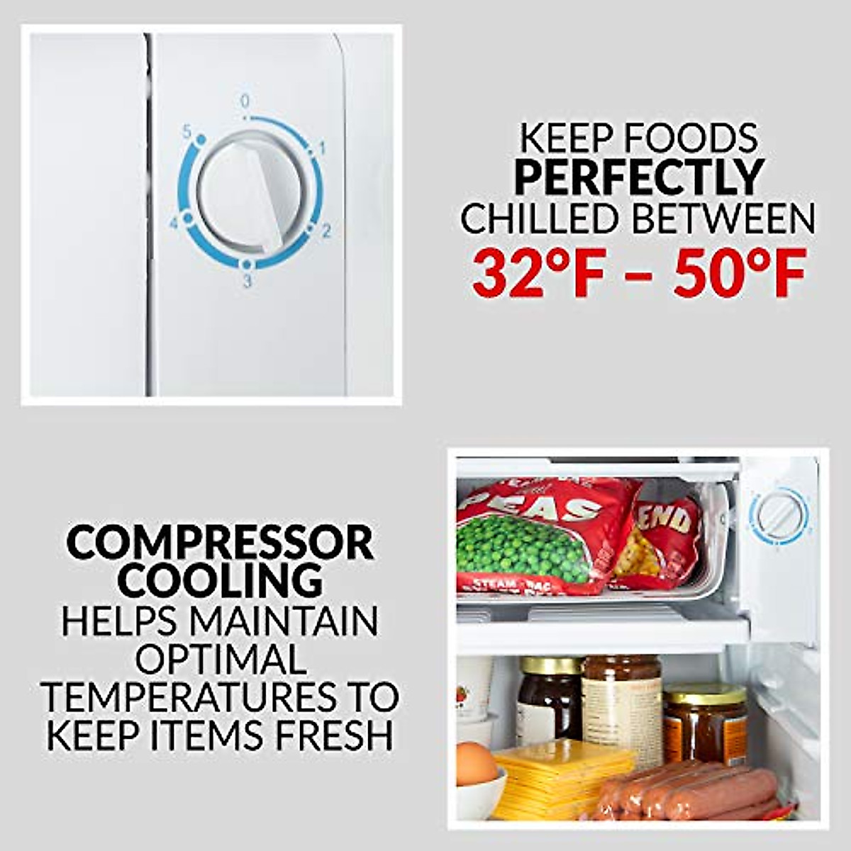 Nostalgia Coca-Cola CRF32CK 3.2 Cu. Ft. Refrigerator With Freezer Adjustable Temperature Cools as low as 32 Degrees, Bottle Opener, Ice Cube Tray, Scraper Included, Red