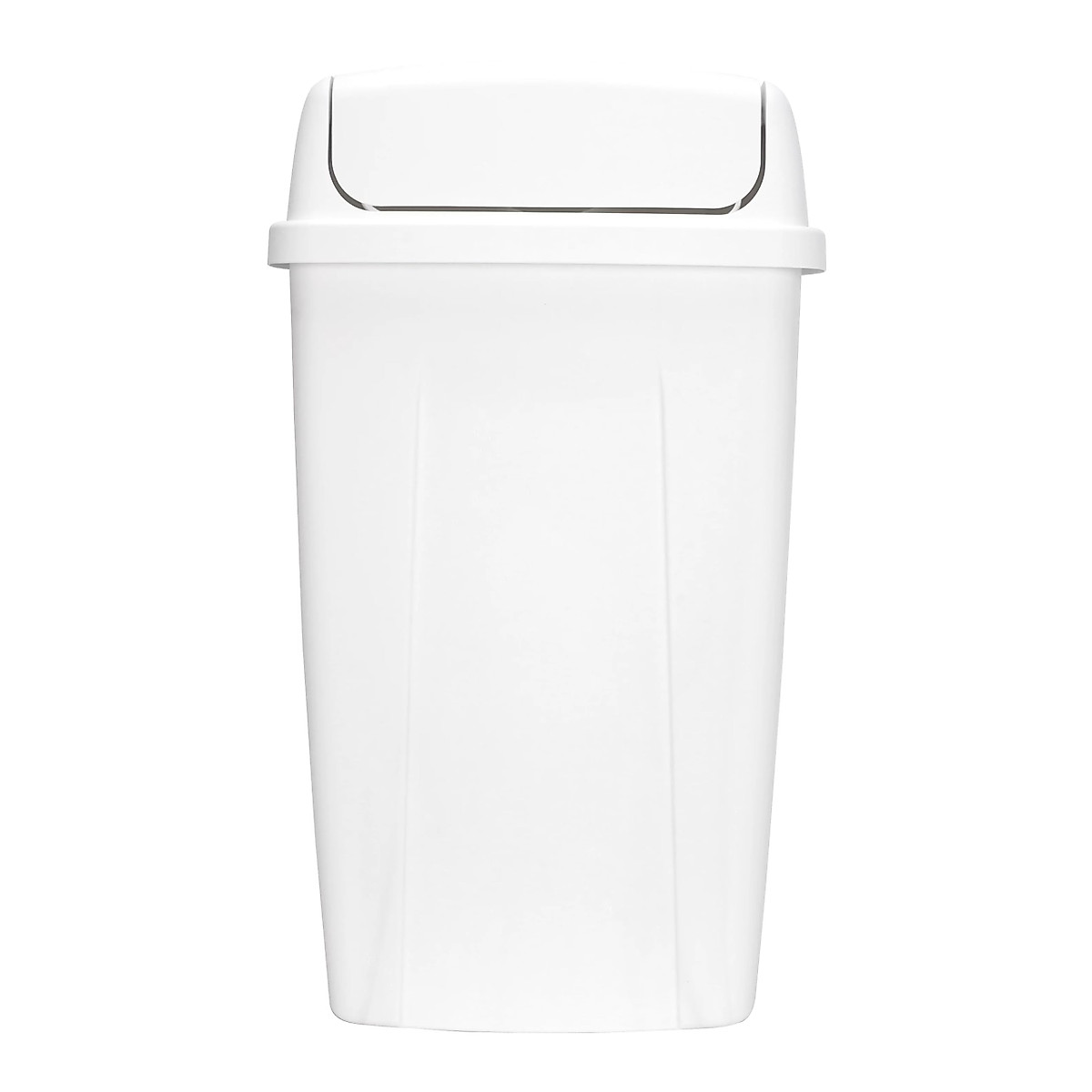 CJLXL 13 Gallon Trash Can, Plastic Swing Top Kitchen Garbage Trash Can (White)