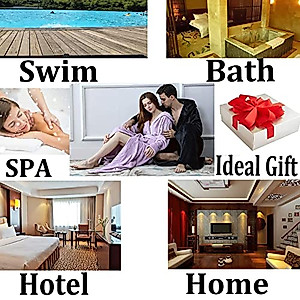 Flygo Women's Long Robe with Hood Soft Warm Full Length Sleepwear Luxurious Plush Fleece Winter Ladies Robes (X-Large, Green)