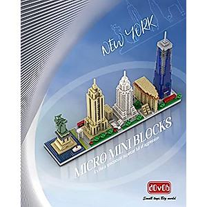 dOvOb Architecture New York Skyline Micro Mini Blocks Building Set, 3048 Pieces Bricks,3D Puzzle Collection Model Kit as Gift for Adults or Kids