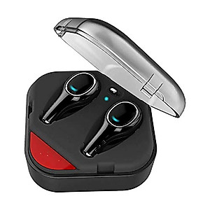 TBIIEXFL Headphones Earbuds Mini Earphones in-Ear Stereo Sound Noise Cancelling 2 Built-in Mic Earphones Charging Case Compatible All Devices (Color : OneColor)