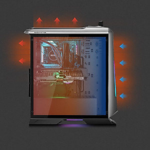 Segotep M600 Mid-Tower ATX Gaming PC Case w/Fantasy ARGB Skylight & ARGB Front Panel, Separate Magnetic Power Switch, USB 3.0 Tempered Glass Phantom Black Computer Case