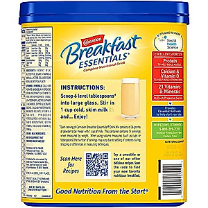 Carnation Breakfast ESSENTIALS Chocolate Powder, 17.7-Ounce Jar (Pack of 3)