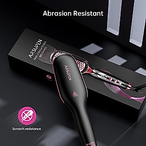 Hair Straightener Brush, Hair Straightener Comb with Anti-Scald & Auto Temperature Lock and Auto-Off, MCH Ceramic Heating, Birthday Gifts for Women, Christmas Gifts for Women…