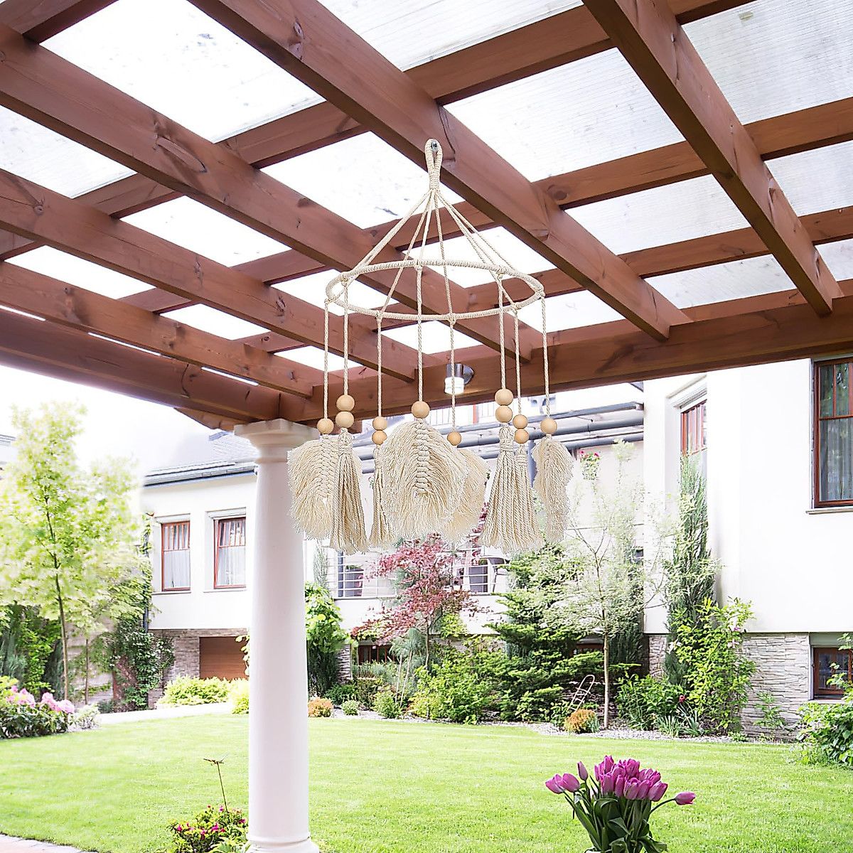 Boho Crib Mobile Handmade Neutral Crib Mobile Hanging Ceiling Mobile Nursery Decoration for Nursery Room Decor