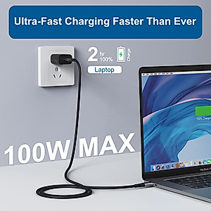 LIONWEI 6Ft USB4 Cable for Thunderbolt 4 Devices, 100W 40Gbp USB C Cable 8K Display/Dual 4K, Compatible with Thunderbolt 3/4 Devices, USB4 Cable for MacBook, Hub, Docking