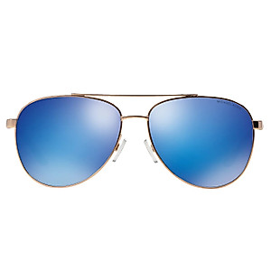 Michael Kors MK5007 104525 Rose Gold White/Blue Mirrored Sunglasses