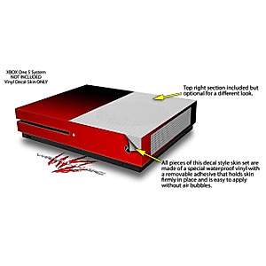WraptorSkinz Decal Vinyl Skin Wrap Compatible with Xbox One S Console and Controllers - Smooth Fades Red Black