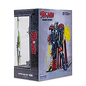McFarlane Toys, Spawn Comic Designer Edition Manga Spawn Mega Figure with 22 Moving Parts, Collectible Figure with Accessories and Collectors Stand Base – Ages 12+