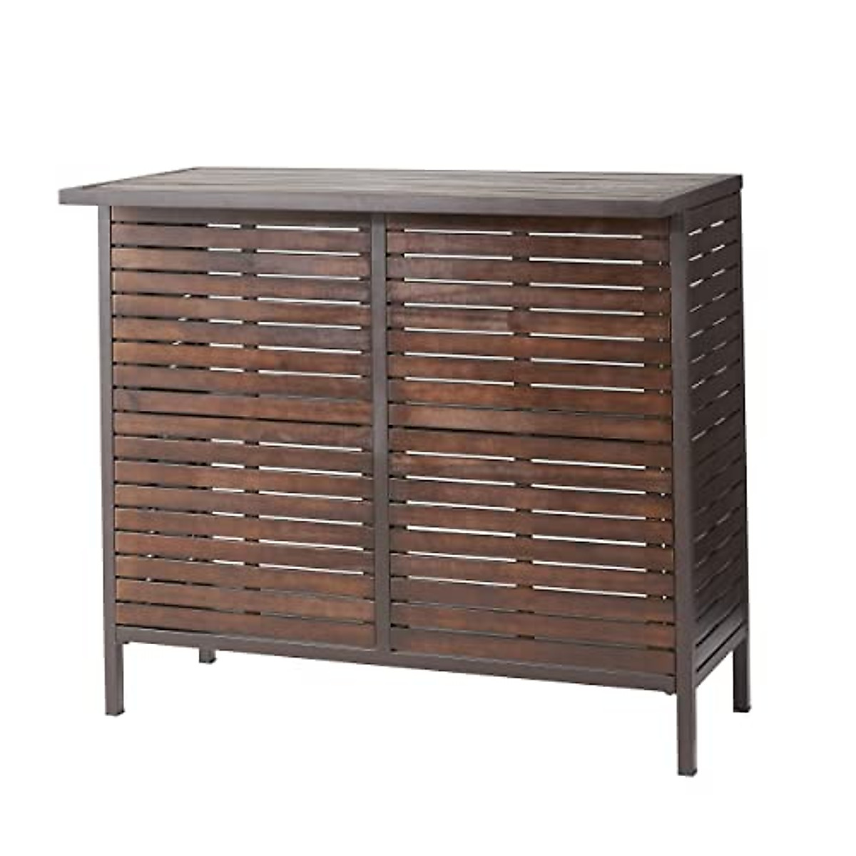 Christopher Knight Home Milos Acacia Bar Table, Dark Brown / Rustic Metal