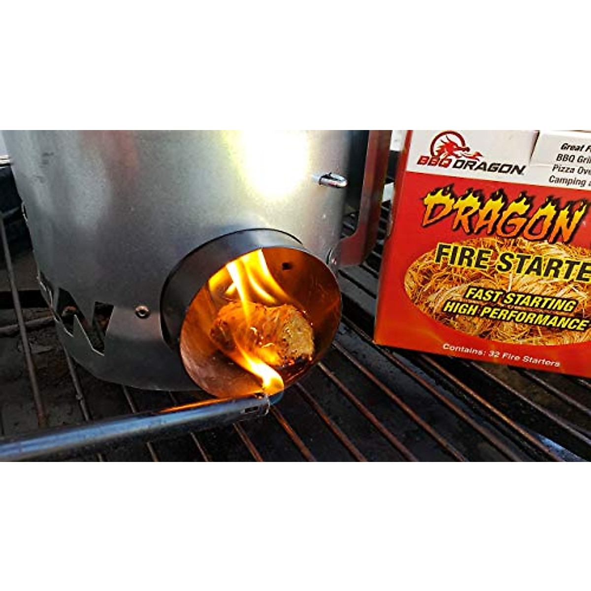 BBQ Dragon Egg Fire Starter-32 Pack Fire Starters for Fireplace-Ultra Fast, Long Lasting Charcoal Starter-Waterproof, Natural Fire Starters for Wood Stove, Campfire, Fire Pit, Charcoal Grill, Fatwood