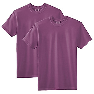 Comfort Colors Adult Short Sleeve Tee, Style G1717, Berry (2-pack), Large