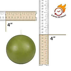 Zest Candle 2-Piece Ball Candles, 4-Inch, Sage Green