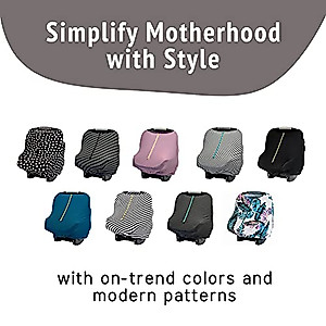 Baby Leaf Covers - Stretchy Multi Use Infant Car Seat and Stroller Canopy with Double Zipper, Breathable Nursing Poncho and Breastfeeding Scarf, Arrows