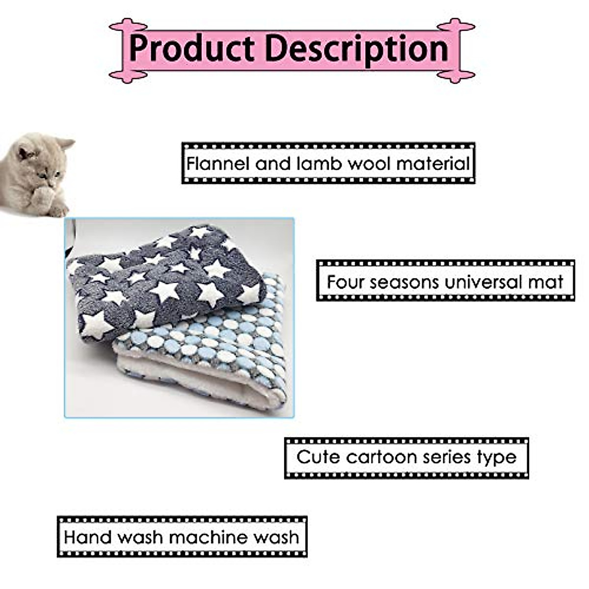 Bunny Warm Bed Mat Soft 20.1"x12.2" Hamster Plush Pad Small Animal Winter Sleep Bedding Mat Washable Bed House Nest Accessories for Bunny Hamster Guinea Pig Squirrel Hedgehog Chinchilla(2pcs)