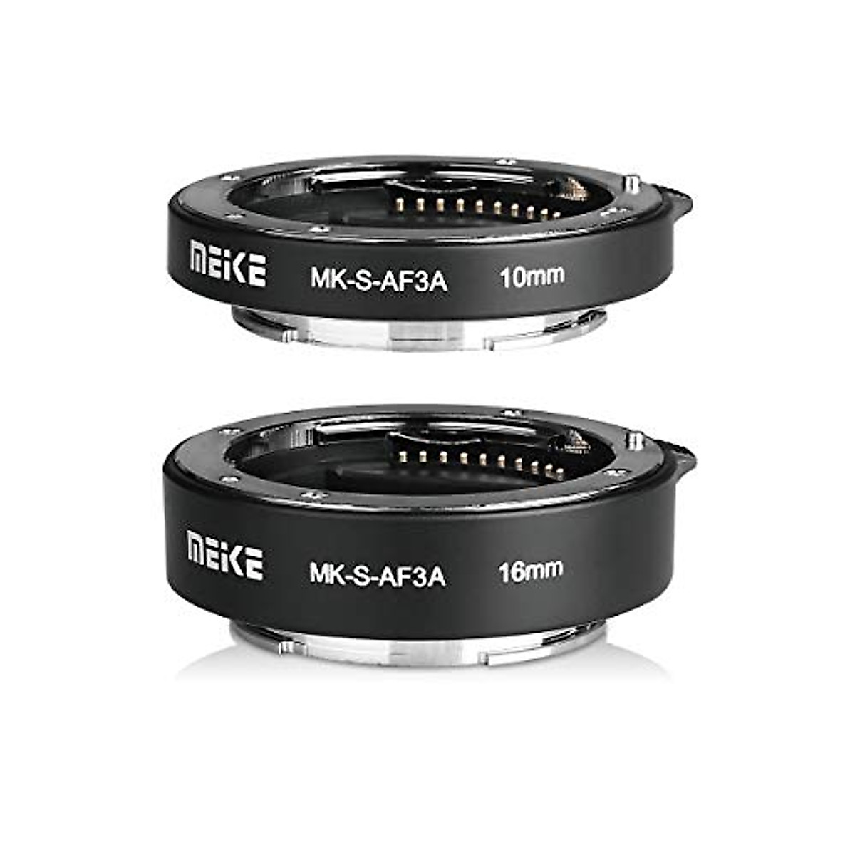 MEIKE MK-S-AF3A Metal Auto Focus Macro Extension Tube Adapter Ring (10mm+16mm) for Sony Mirrorless E-Mount FE-Mount A7 NEX Camera A7 A7M2 NEX3 NEX5 NEX6 NEX7 A5000 A5100 A6000 A6300 A6500 A9 A7III