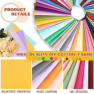 60 Pieces Solid Cotton Quilting Fabric Color Fabric Bundles Fabric Quilt Solid Quilting Squares Quilting Fabric Patchwork Sewing Craft Precut Fabric Scrap for DIY Crafts(4 x 4 Inch)