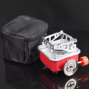 Portable Camping Stove Burner, Outdoor Strong Firepower Camping Gas Stove Folding Lightweight Stove for Outdoor Hiking Cooking