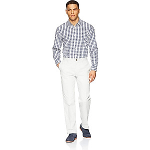 Amazon Essentials Men's Classic-Fit Wrinkle-Resistant Flat-Front Chino Pant (Available in Big & Tall), Light Grey, 42W x 30L