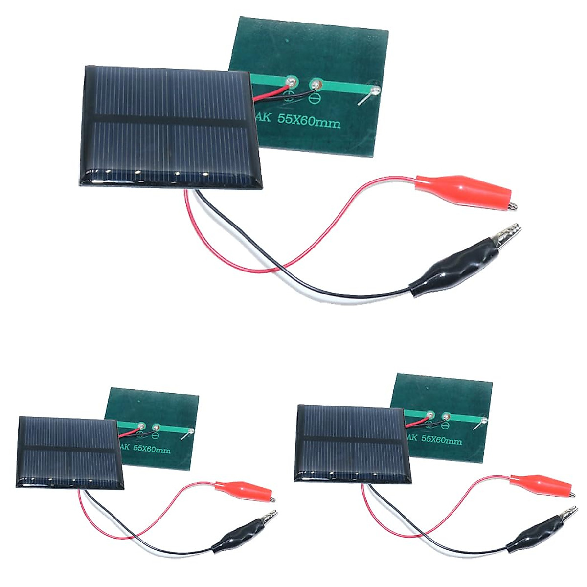 10Pcs Epoxy Solar Panel 3V 150mA Mini Polycrystalline Solar Cell Panel Module DIY for Solar Battery Charger 55mmx60mm 3V Solar Cells