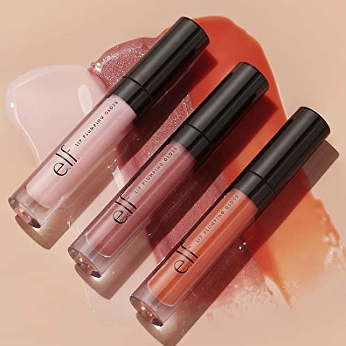 e.l.f. Lip Plumping Gloss, High-Shine Liquid Lip Color, Creates Fuller Lips & Plumper Pout, Moisturizing Formula, Mauve Lady, 0.09 Fl Oz