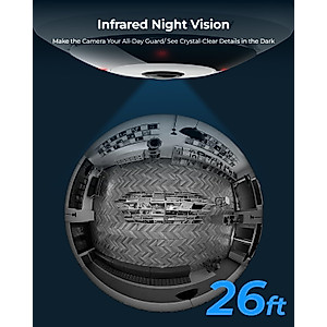 REOLINK PoE IP Fisheye Camera with 360° View, 6MP Indoor Camera for Home/Office Security, Smart Human Detection, Two Way Talk, Ceiling/Wall/Desk Mount, Multiple Display Views, FE-P (White)