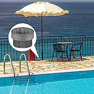 Thyle 2 Pcs Pool Umbrella Stabilizer Adapter Threaded Adapter Sleeves Pool Umbrella Sleeve Umbrella Pole Stabilizer for Outdoor Patio 1 3/4" Umbrellas Insert (Gray)