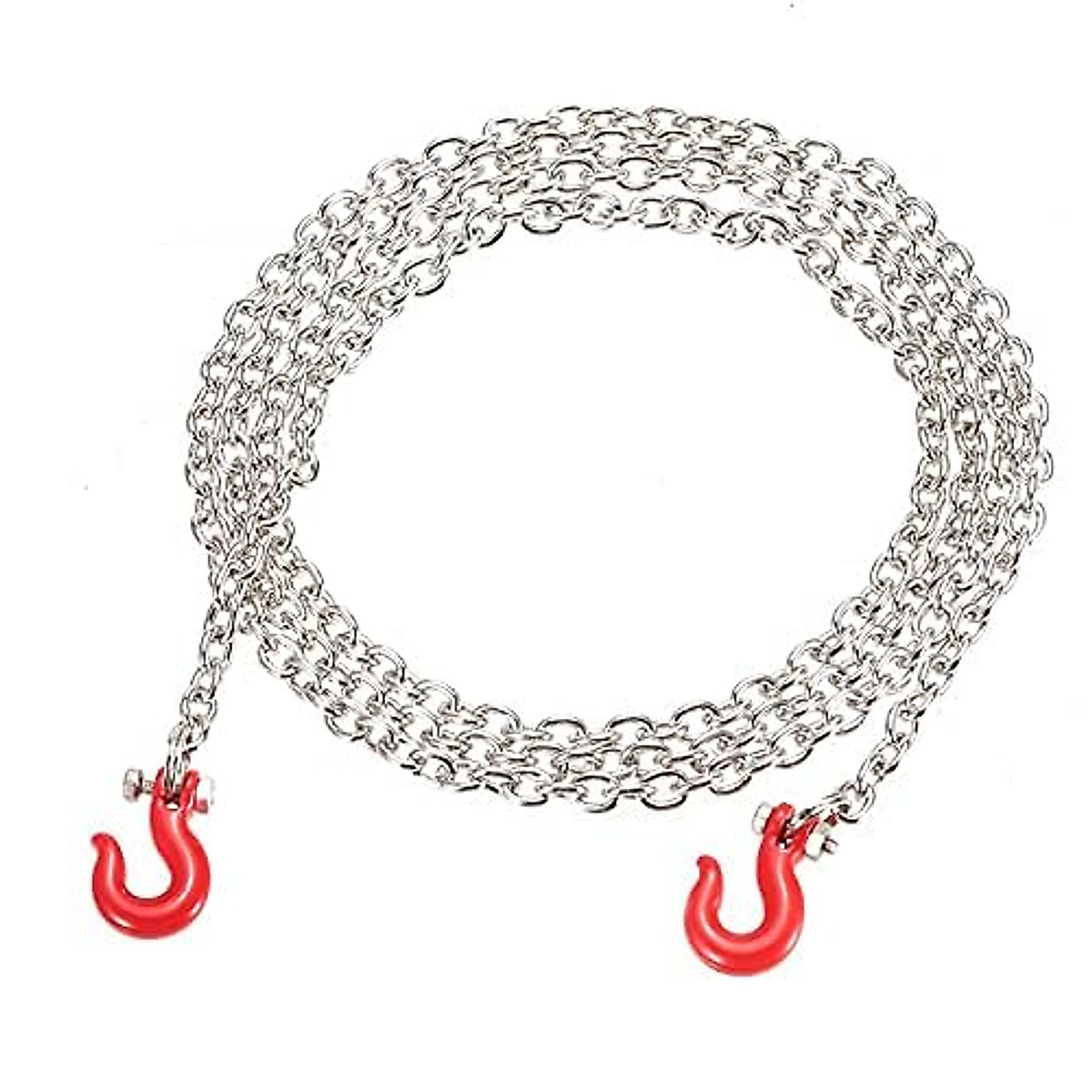 Tow Hook Trailer Chain for 1:10 RC Car Crawler, Tow Hook Steel Tow Rope,U Shaped Rescue Tow Hook for Traxxas Trx4 Axial Scx10 Wraith D90 Tamiya