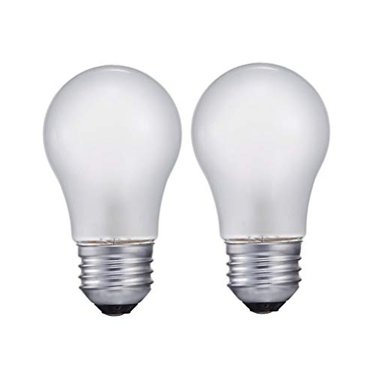 GE Appliance A15 Light Bulb, Inside Frost, 40-Watt, 355 Lumens, Medium Base, 3-1/2 Inches (2 Pack)