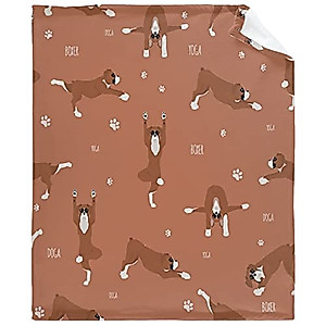 RICKYOUNG Boxer Dog Cute Fleece Flannel Lightweight Blankets Quilt Plush Soft Bedding Throw Blanket for Couch and Bed 40"x30" (Toddler) for Pet