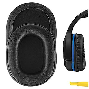 Geekria QuickFit Replacement Ear Pads for Turtle Beach Ear Force Stealth 700, 450, 420X, 600, 500P, Ear Force XO Seven Gaming Headphones Earpads, Headset Ear Cushion (Black)