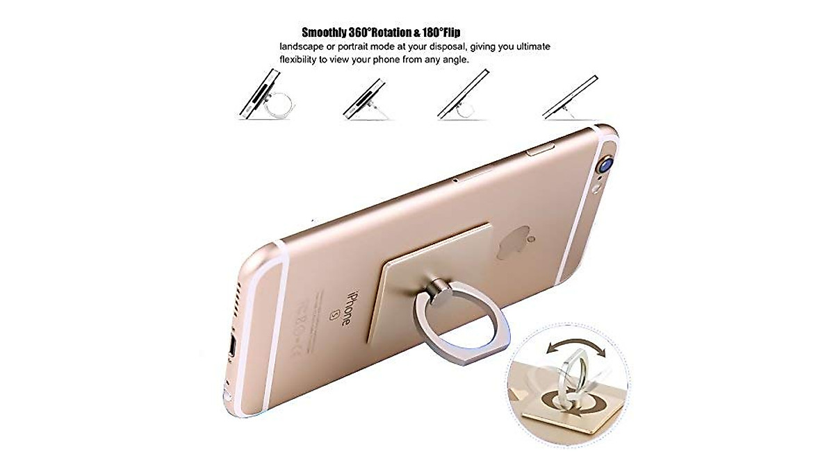 iEugen Finger Ring Stand - 360° Rotary Smartphone Grip & Kickstand