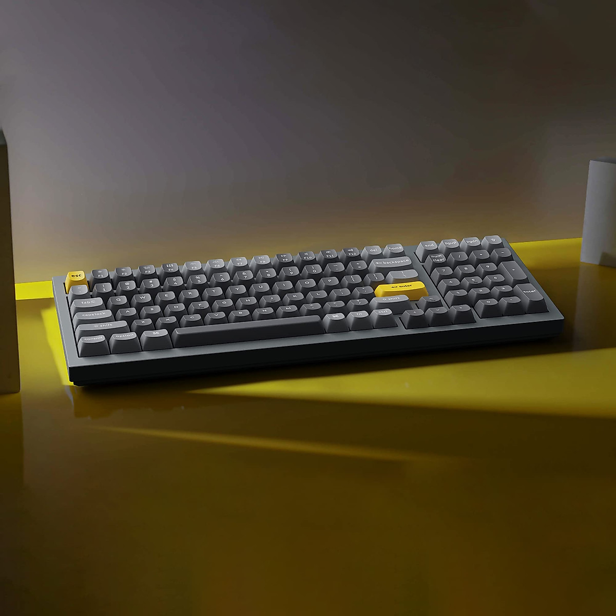 Keychron Q5 96% Layout Wired Custom Mechanical Keyboard, Hot-Swappable Gateron G Pro Brown Switch, QMK/VIA Programmable Macro, Full Aluminum, RGB Backlight, Double Gasket for Linux Mac Windows - Grey