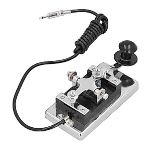 Acogedor Morse Code CW Telegraph Stainless Steel K-4 Hand Key Short Radio Morse CW Telegraph K4 Key Radio Communication Teaching Aids