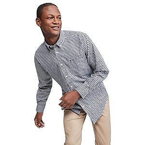 Tommy Hilfiger Men's Long Sleeve Button Down Shirt in Classic Fit Navy Blazer